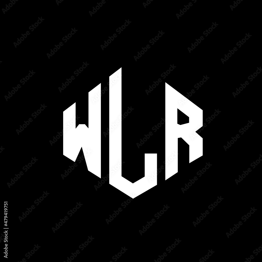 WLR letter logo design with polygon shape. WLR polygon and cube shape ...