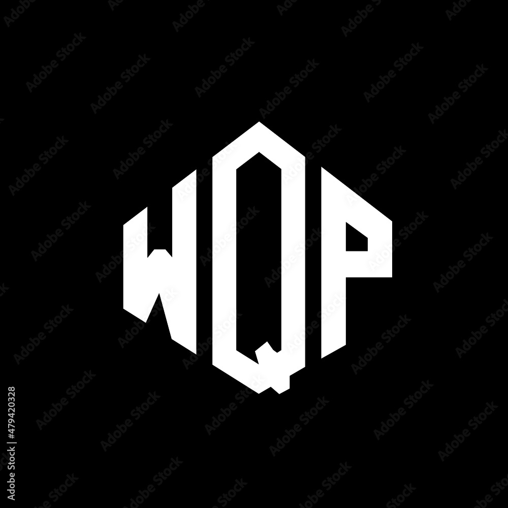 WQP letter logo design with polygon shape. WQP polygon and cube shape ...