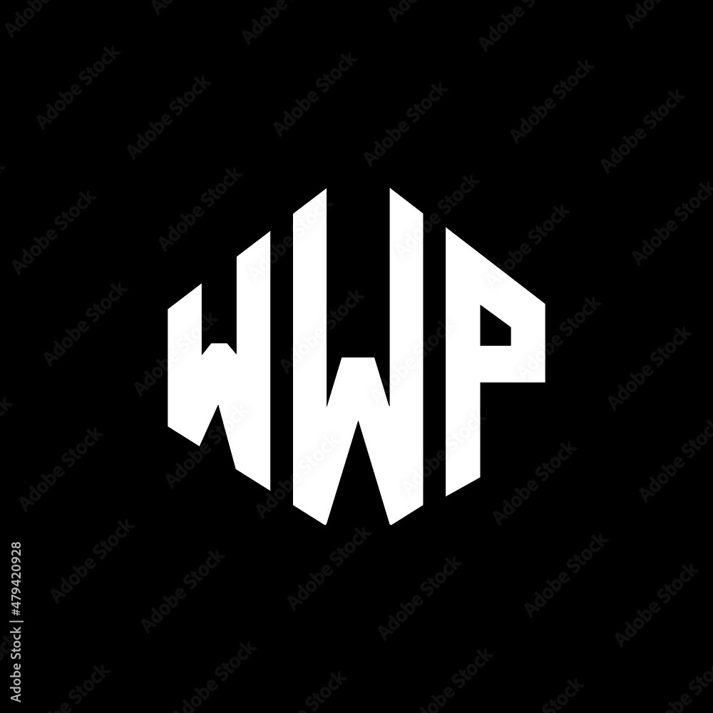 WWP letter logo design with polygon shape. WWP polygon and cube shape ...