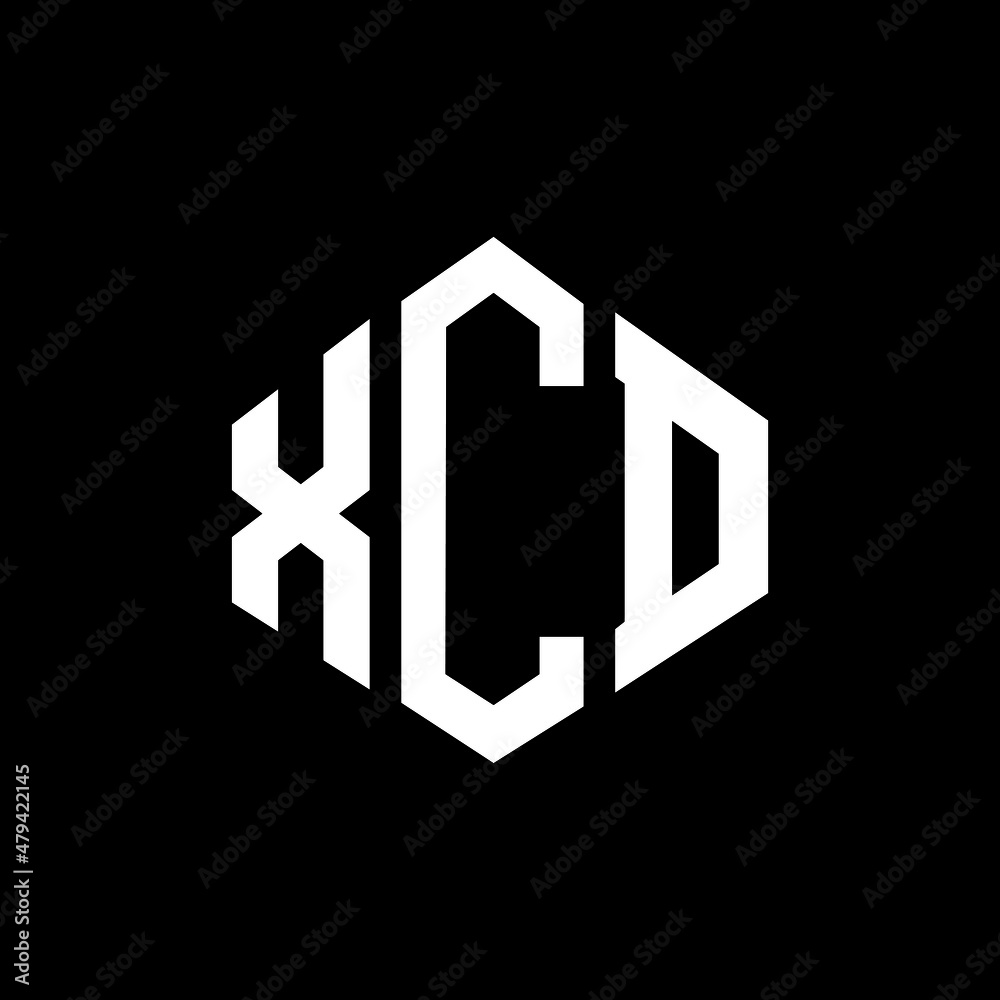 XCD letter logo design with polygon shape. XCD polygon and cube shape ...