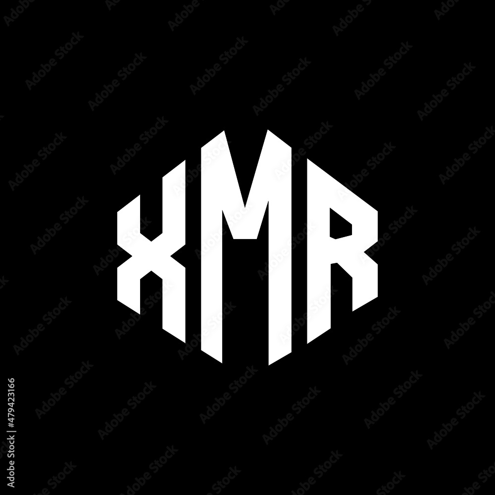 XMR letter logo design with polygon shape. XMR polygon and cube shape ...