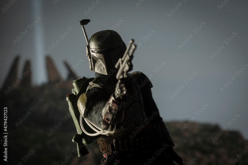 NEW YORK USA, JAN 23 2022: scene from Disney Plus Star Wars The ...