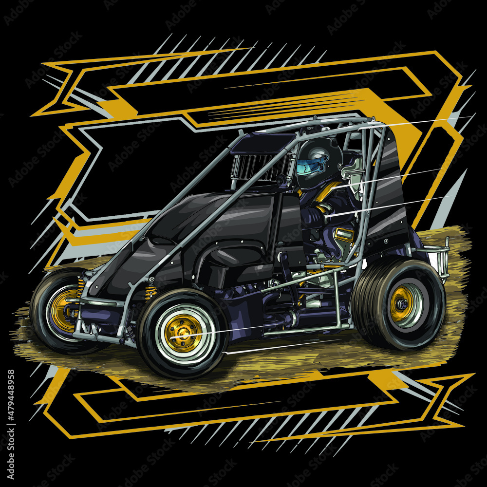 dirt race isolated on white background for poster, t-shirt print ...