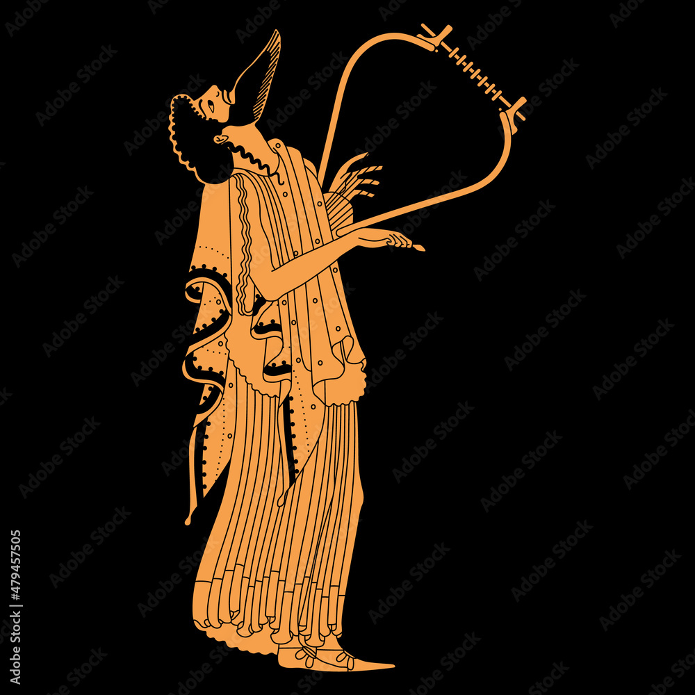 Orpheus Painting Lyre