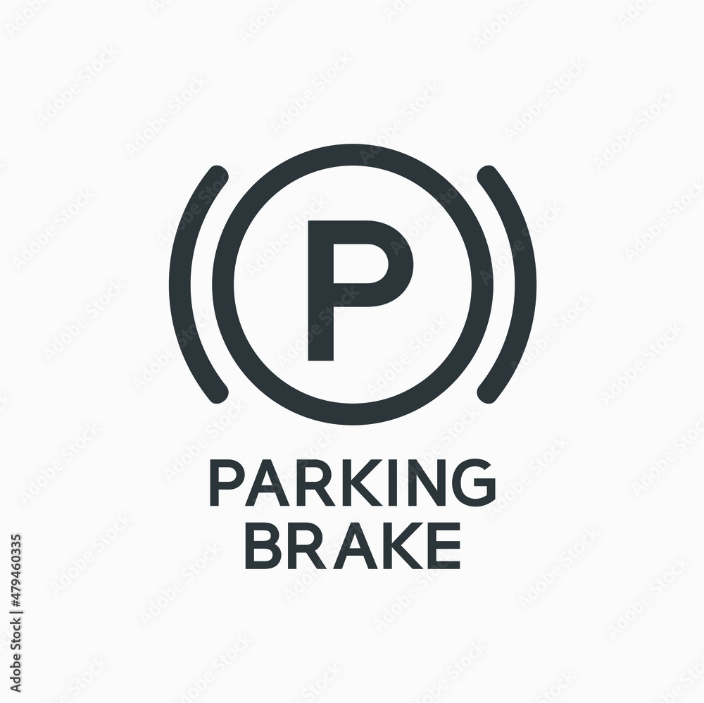 parking brake signal, vector art. Stock Vector | Adobe Stock