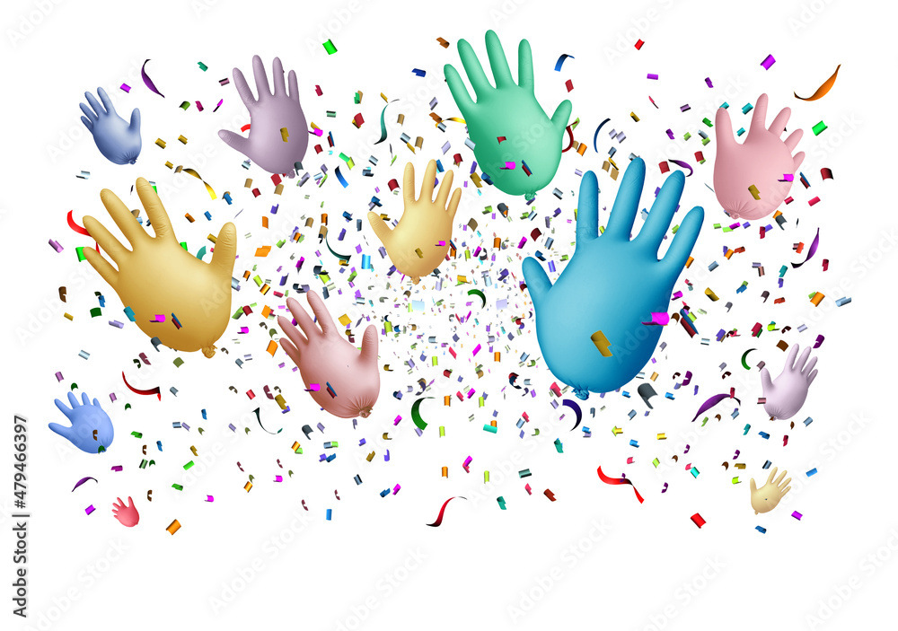 Medical celebration and Celebrating with surgical glove balloons party ...