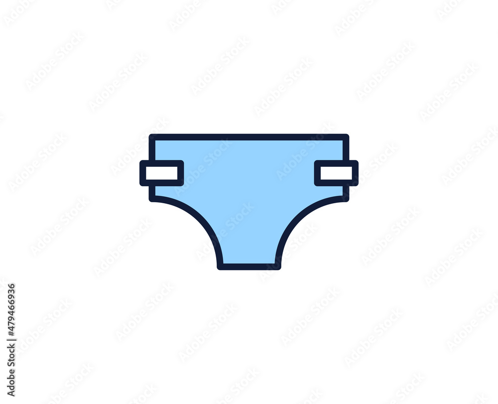 Diaper line icon. High quality outline symbol for web design or mobile ...