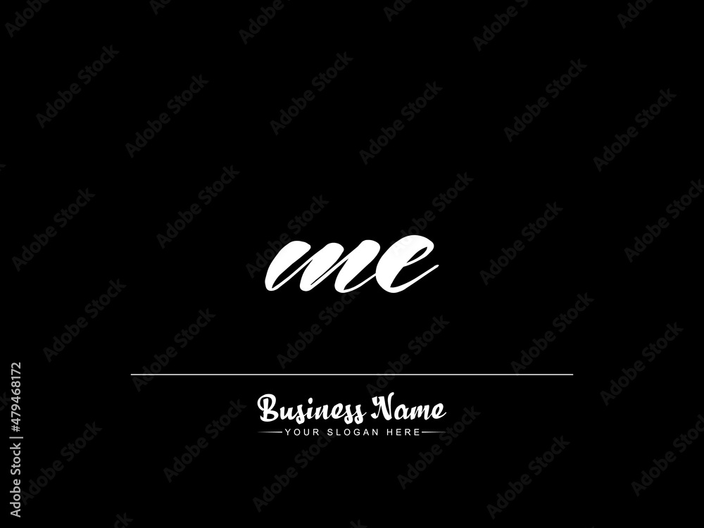 Letter ME Logo Image, New Me m e Initial letter handwriting and ...