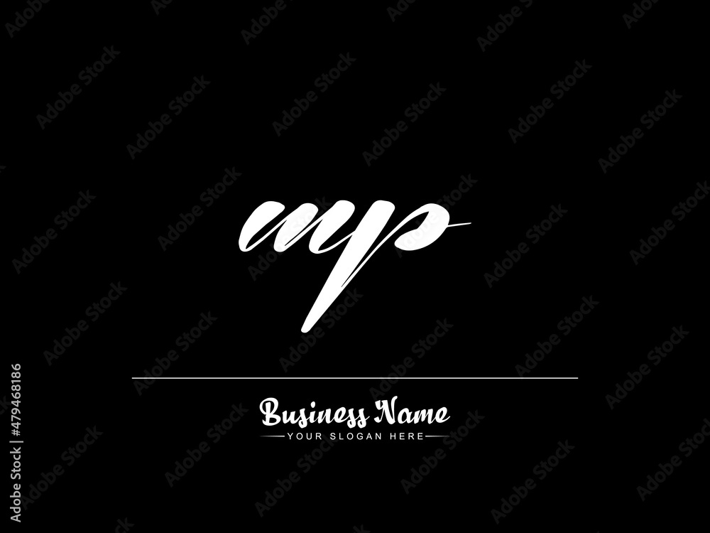 Letter MP Logo Image, New Mp m p Initial letter handwriting and ...