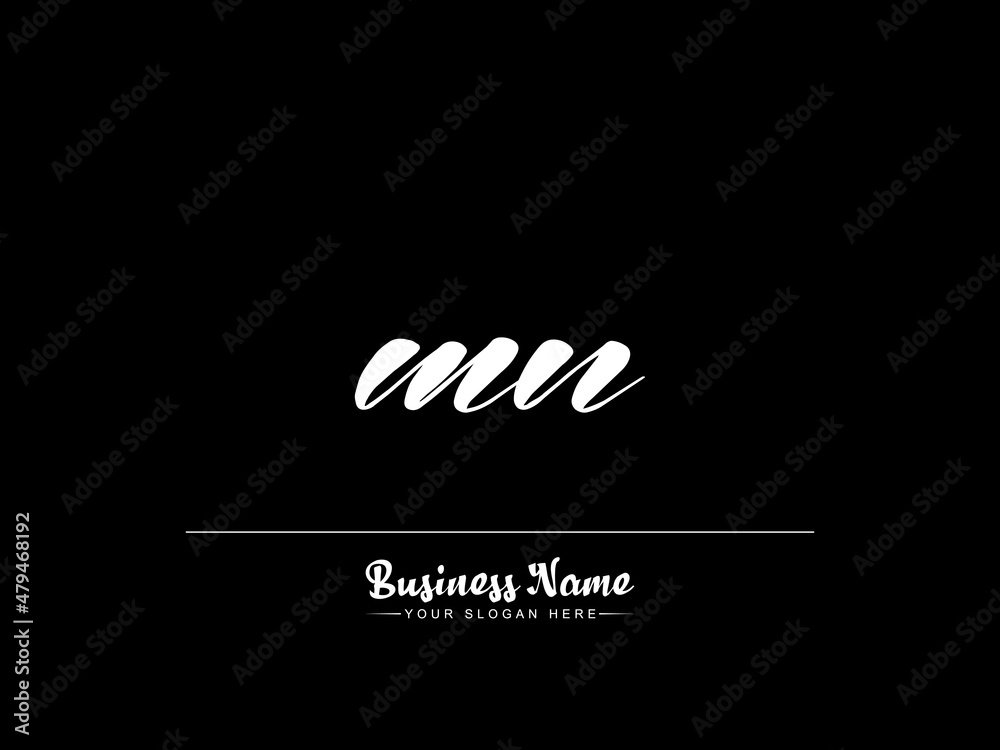 Letter MN Logo Image, New Mn m n Initial letter handwriting and ...
