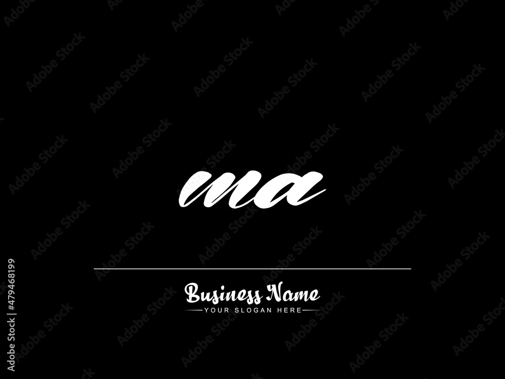 Letter MA Logo Image, New Ma m a Initial letter handwriting and ...