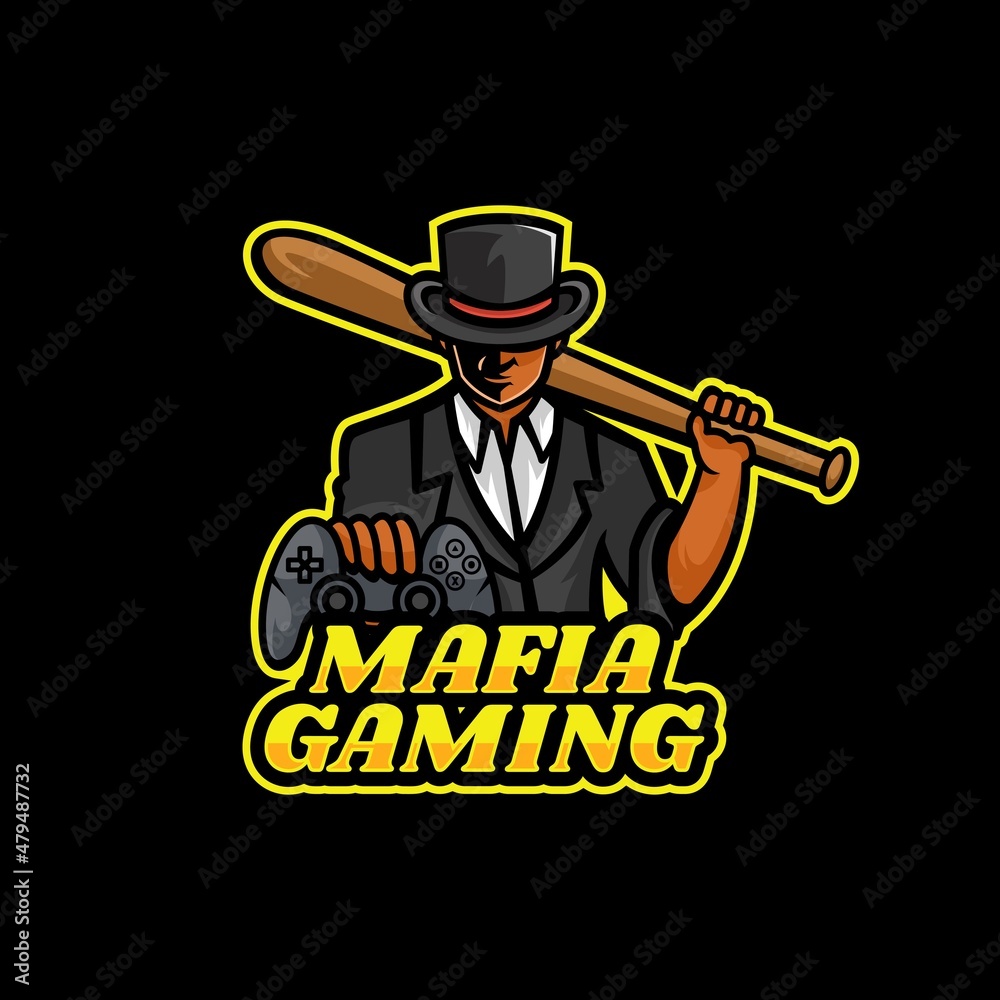 Vector Logo Illustration Mafia Gaming E Sport and Sport Style. Stock ...