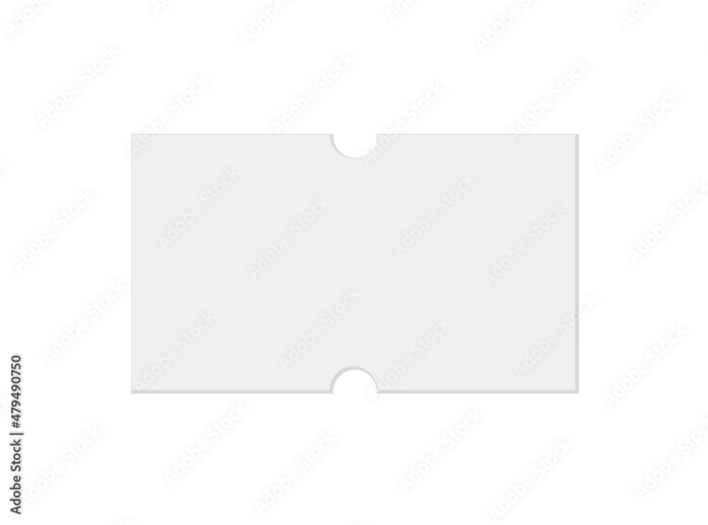 Self-adhesive paper price tag. Blank price label. White sticker to ...