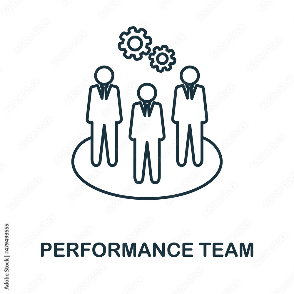 Performance Team icon. Line element from corporate development ...