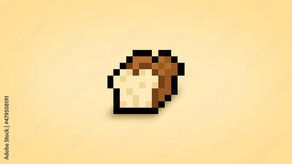 Pixel 8 bit loaf of bread background - high res 4k wallpaper Stock ...