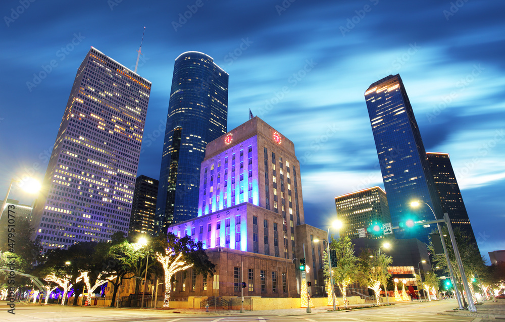 Houston City At Night