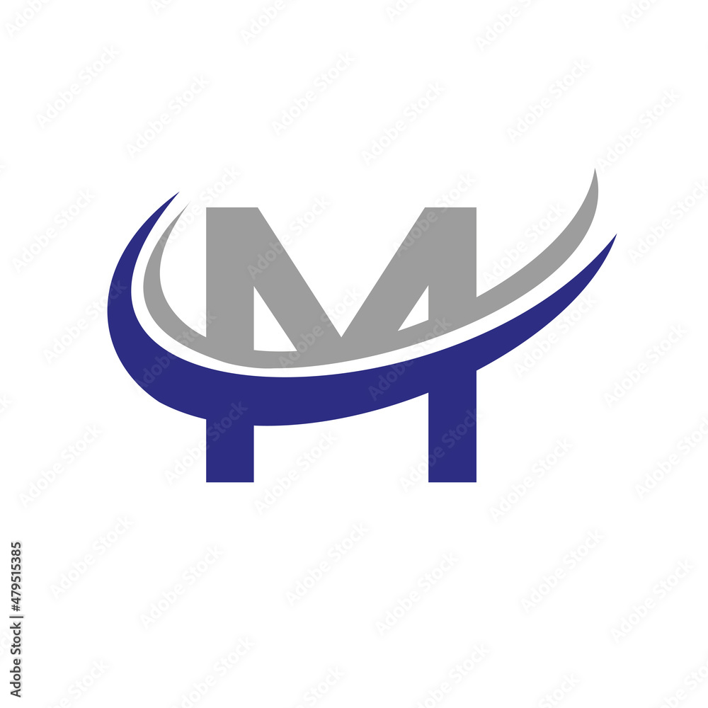 Initial M Letter Alphabet Logo Design In Vector Format. M Logotype For ...