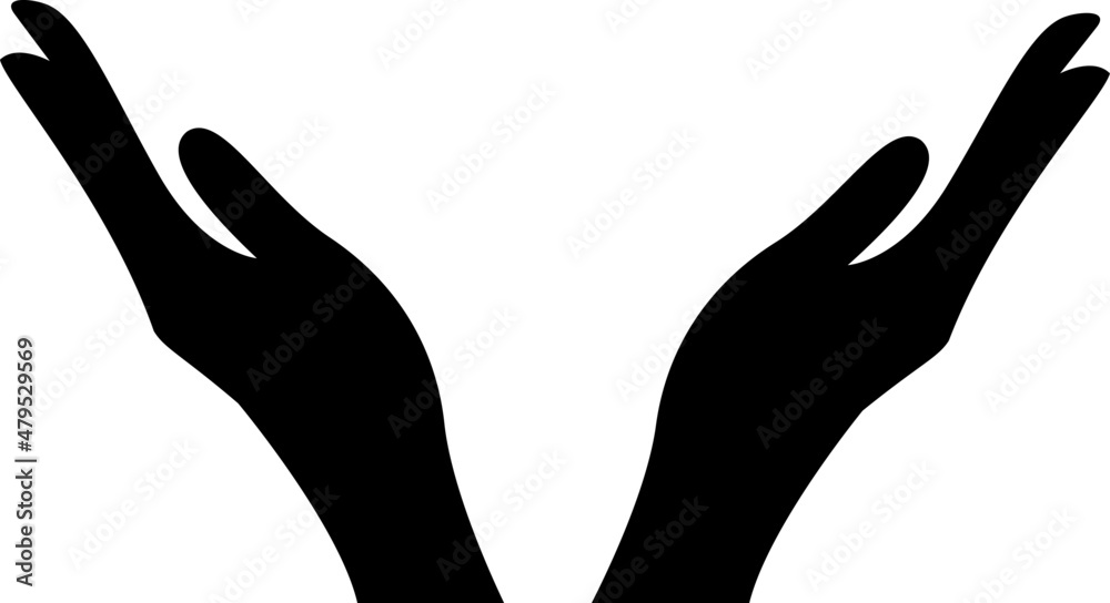 Hands icon. Cupped hands vector Stock Vector | Adobe Stock