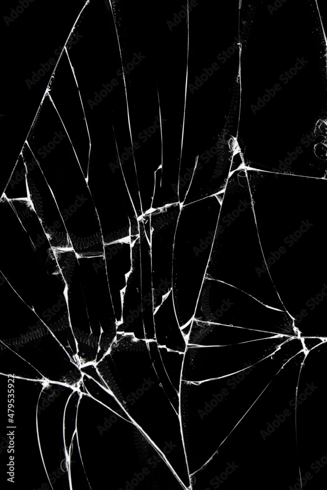 Broken glass texture. Abstract of cracked screen Smartphone from shock ...