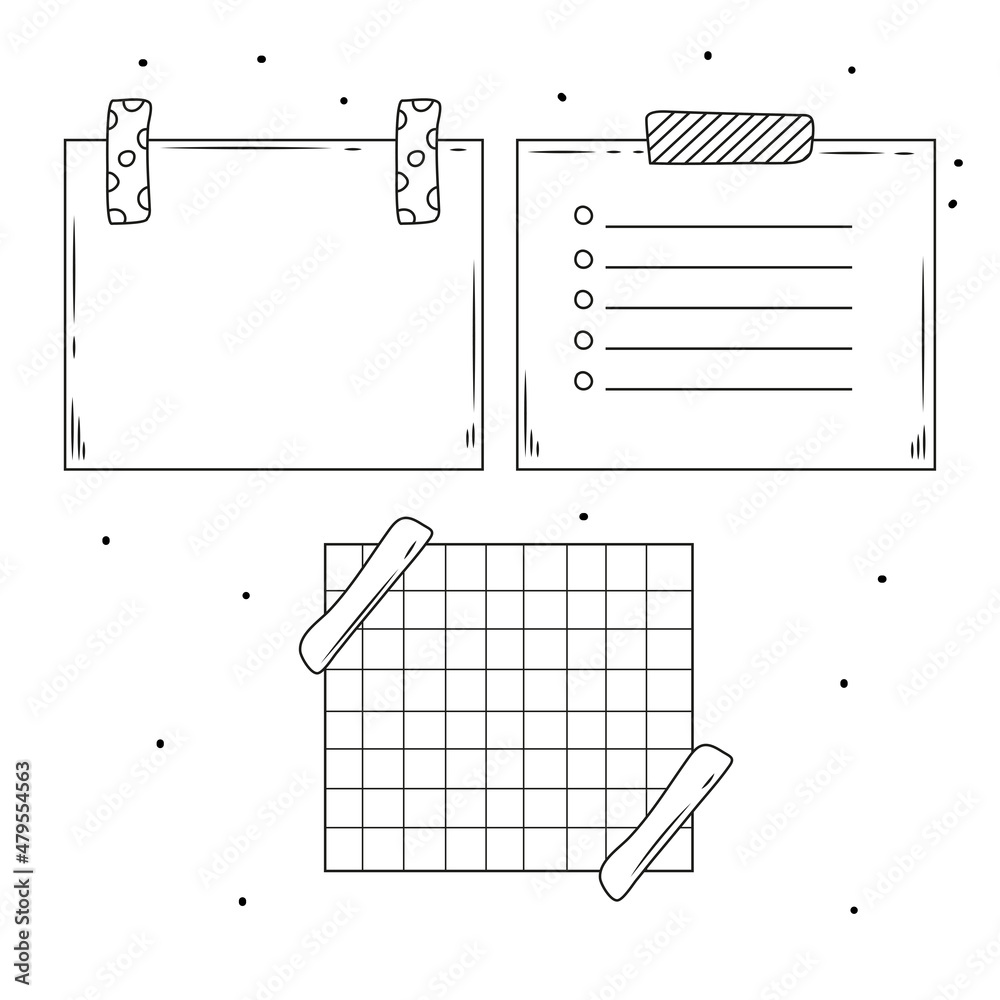 Vetor De Set Of Doodle Checklists What Needs To Be Done A Task List 