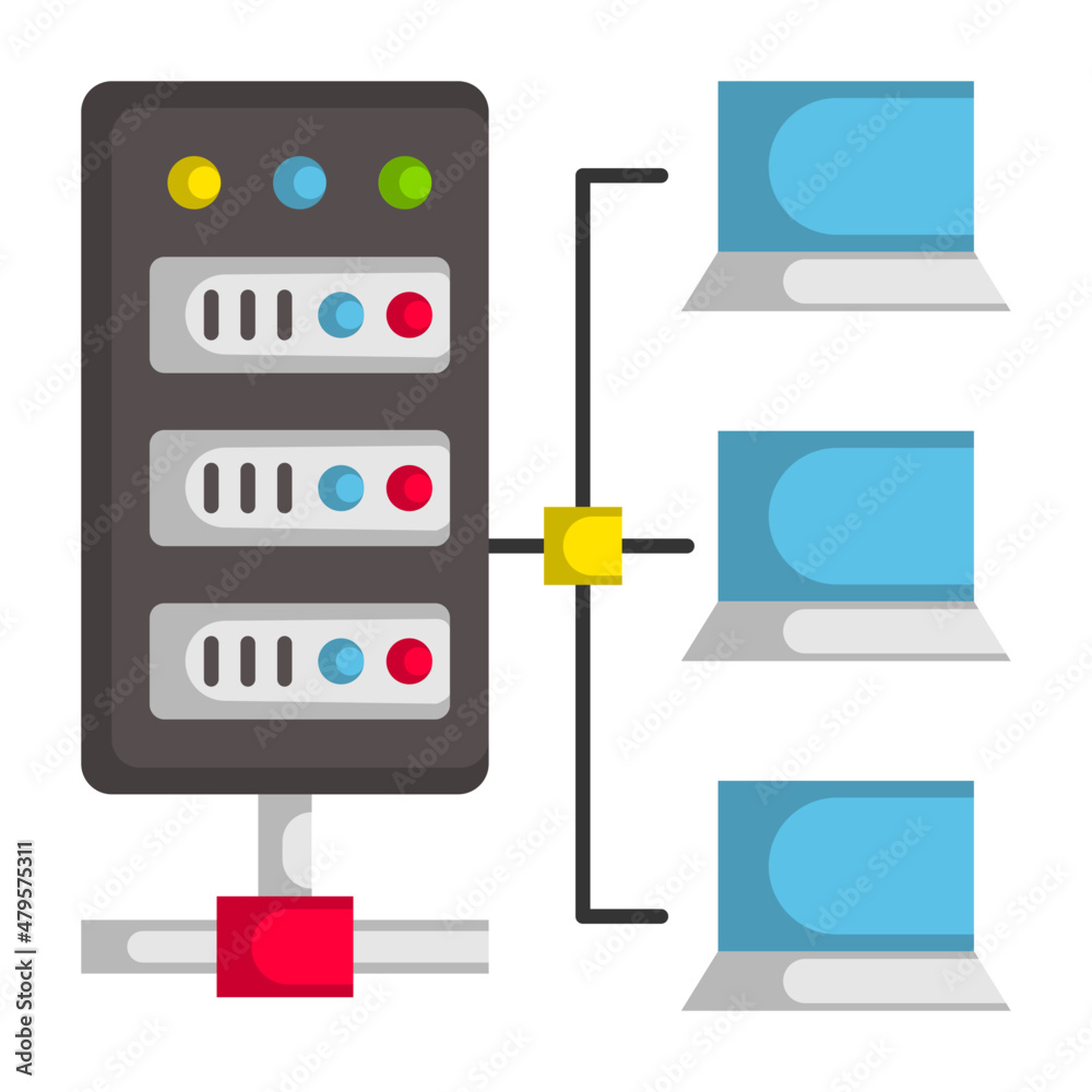 Array database management systems Concept, load balancing Vector Color ...