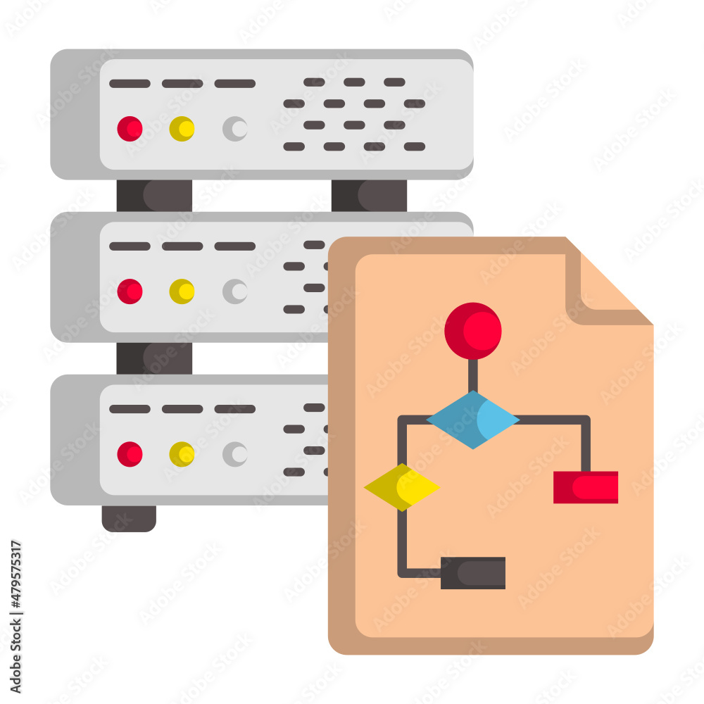 entity relationship model Concept, rdbms Vector Color Icon Design, Big ...