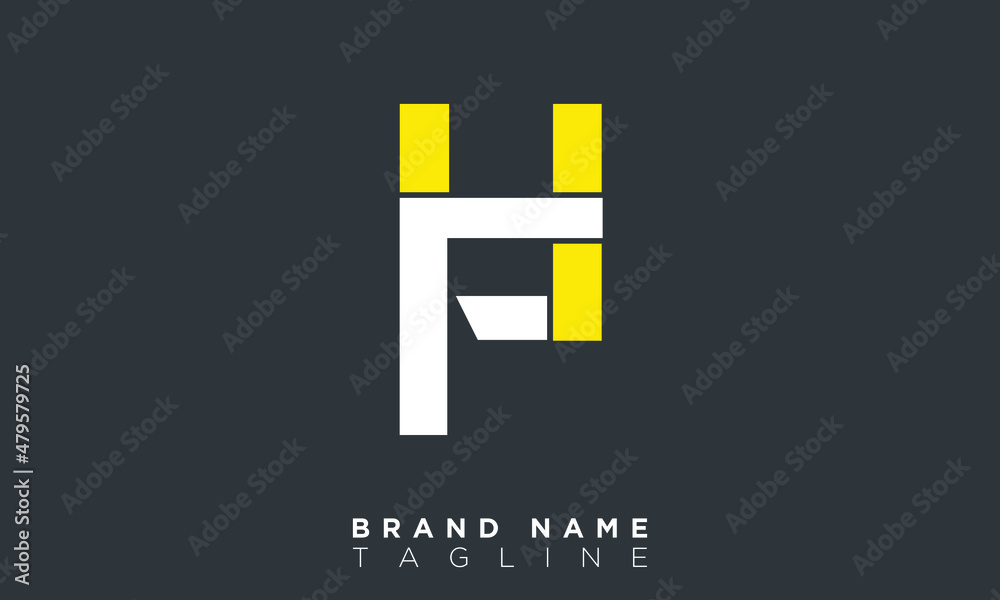 Alphabet letters Initials Monogram logo FH, HF, F and H Stock Vector ...