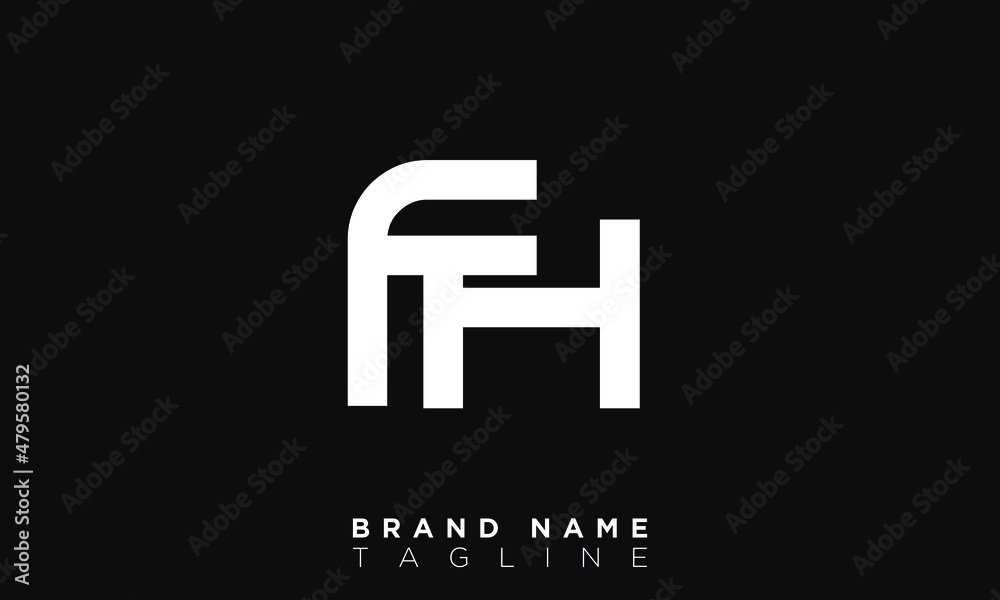 Alphabet letters Initials Monogram logo FH, HF, F and H Stock Vector ...