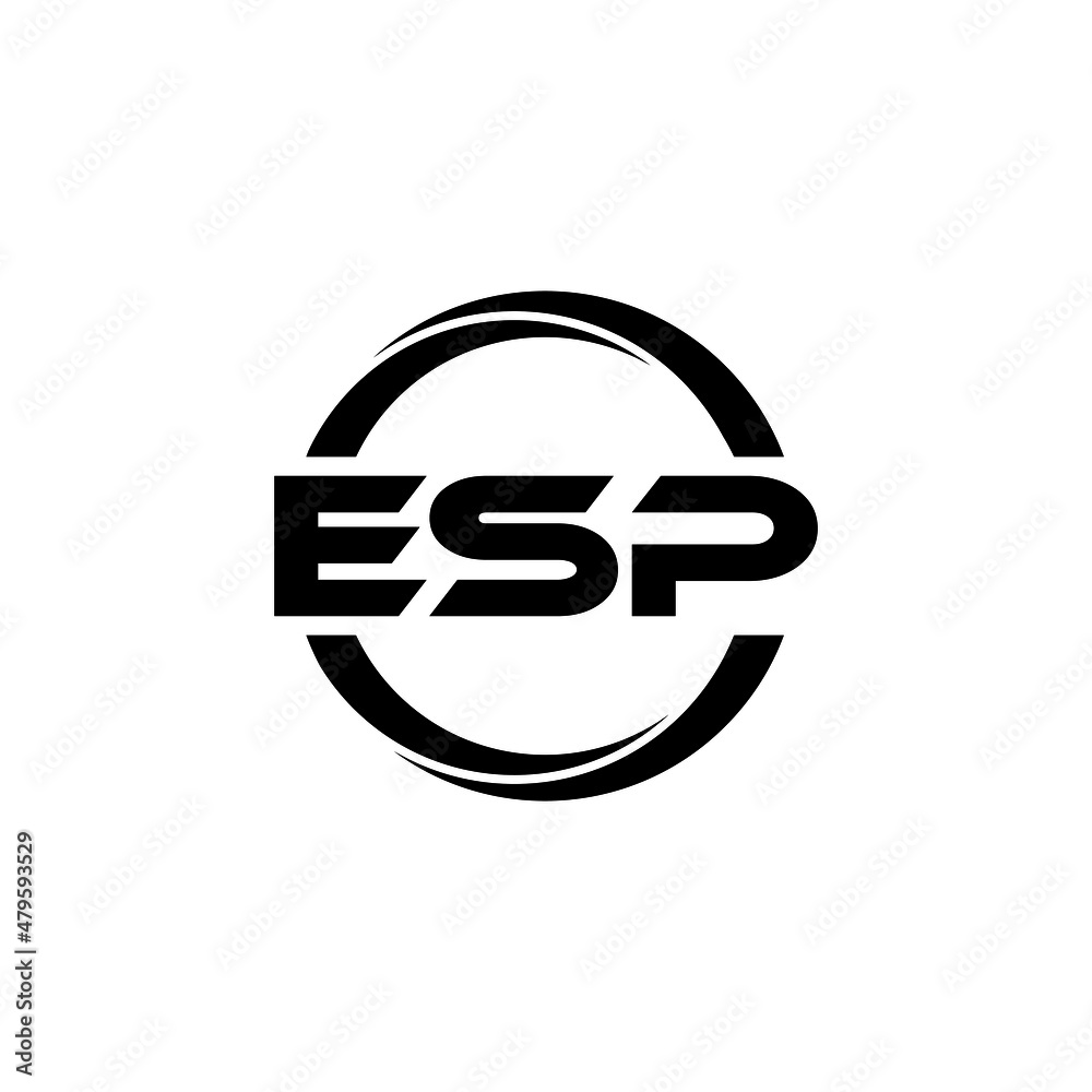 ESP letter logo design with white background in illustrator, vector ...