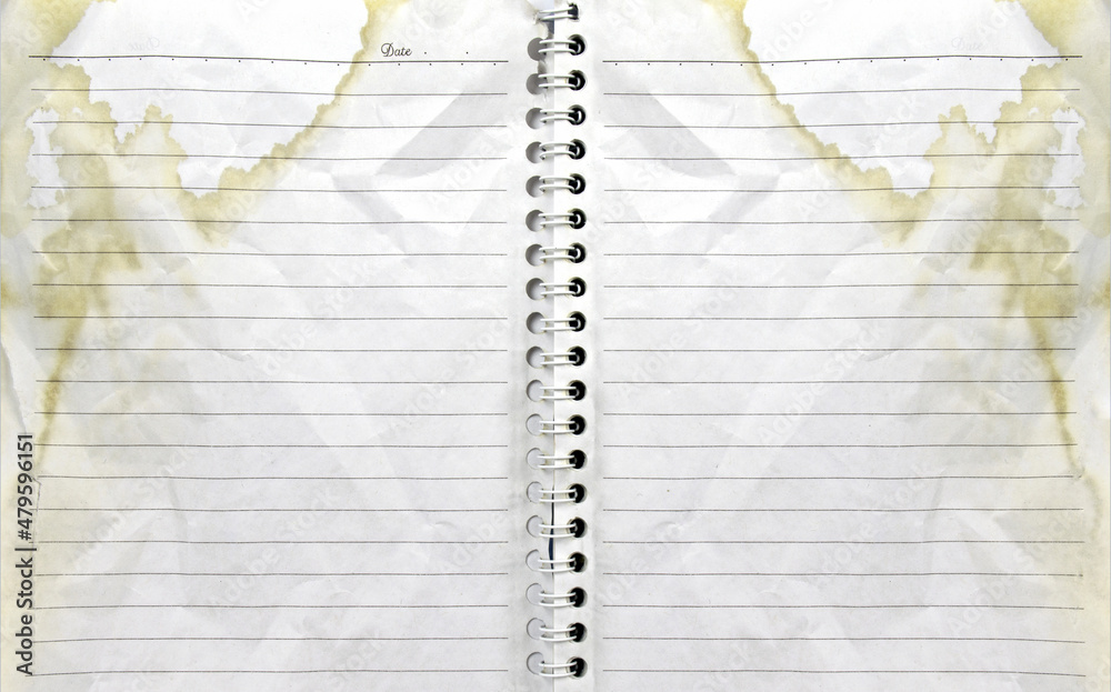 Old wrinkled paper and wet from water. texture background for designer ...