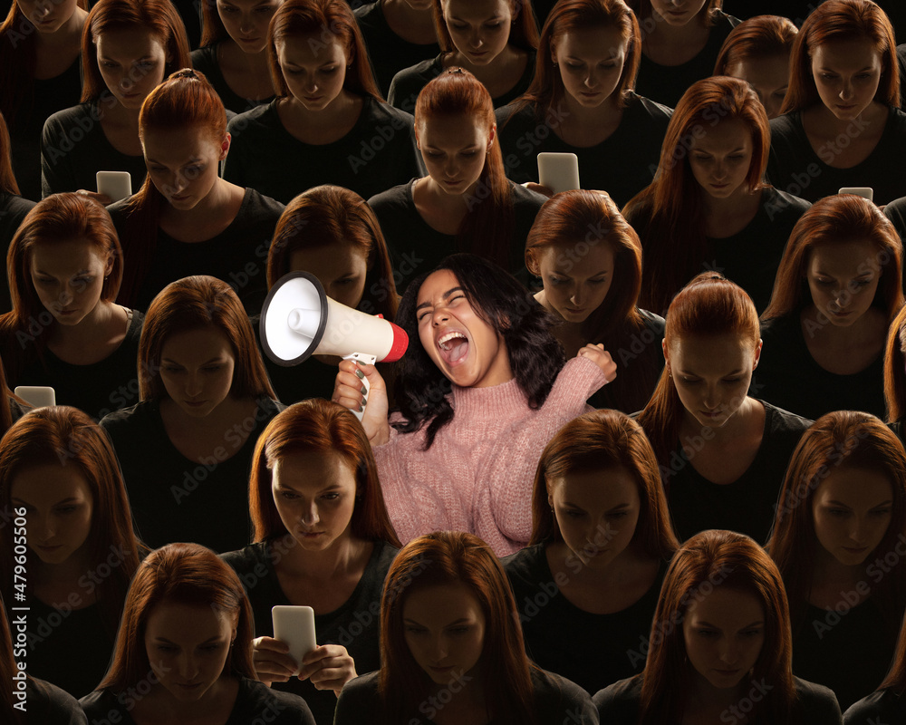 Crowd Of Identical People