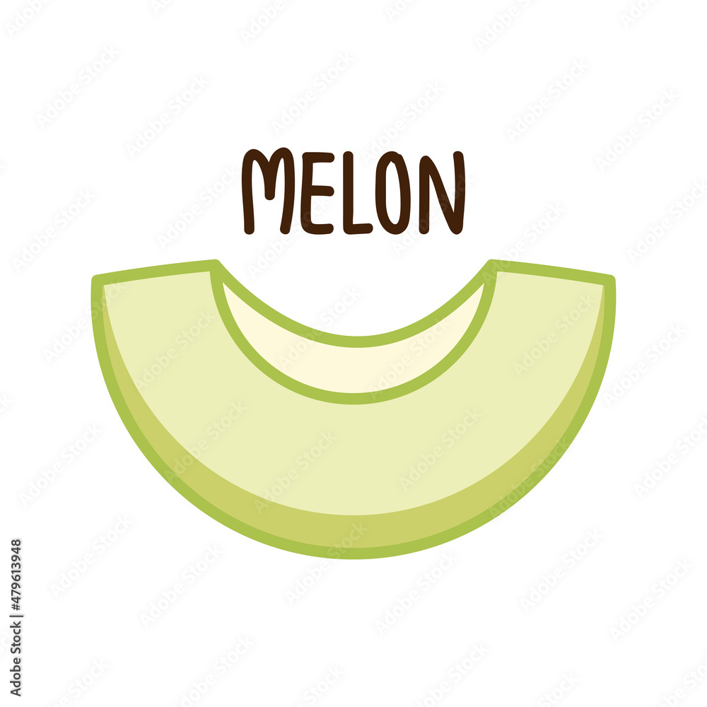 Melon vector. melon on white background. wallpaper. symbol. logo design ...