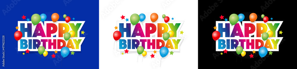 Happy birthday Stock Vector | Adobe Stock