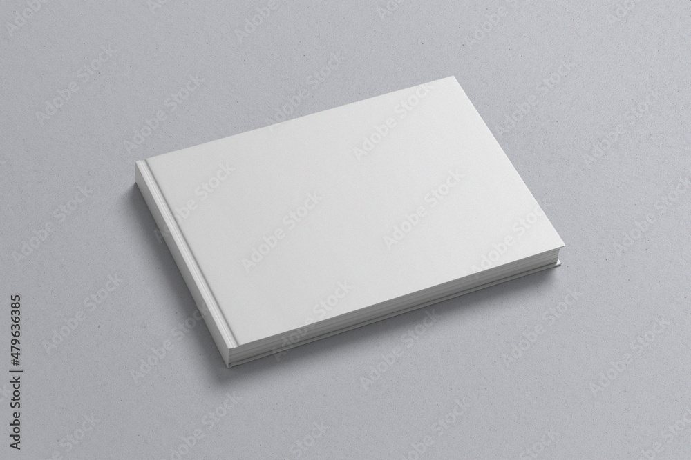 The landscape template of an open book, with flipped pages, with ...