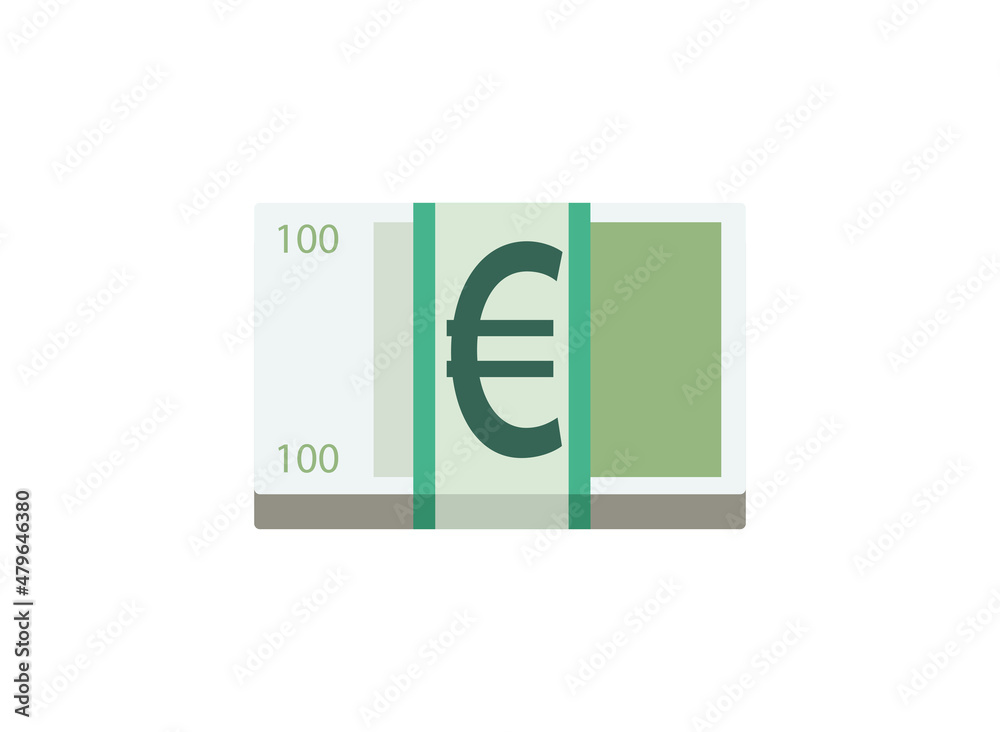 Euro Banknote vector isolated icon. Euro Banknote emoji illustration ...