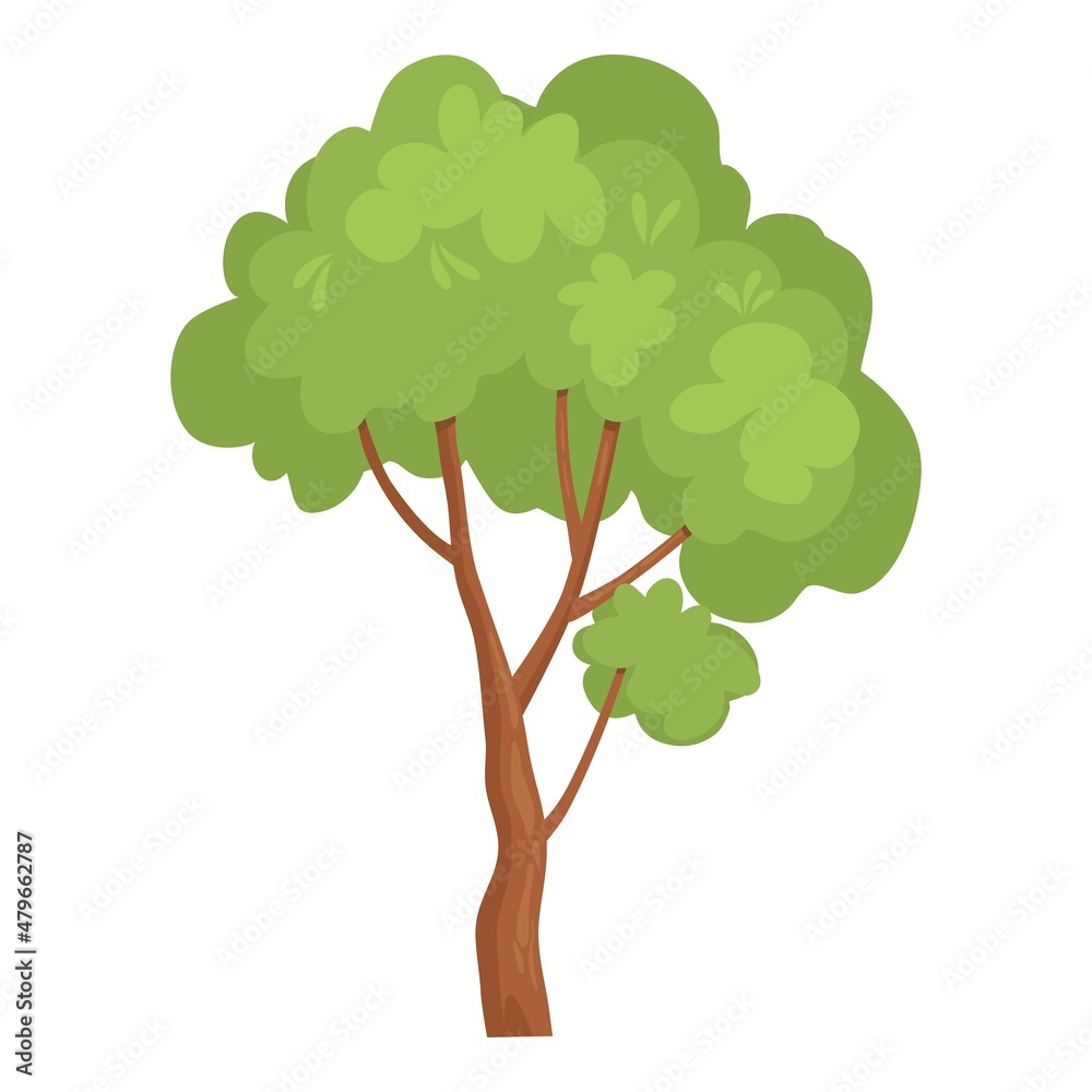 Cartoon hedge set. Garden park green bushes, gardening plants with ...