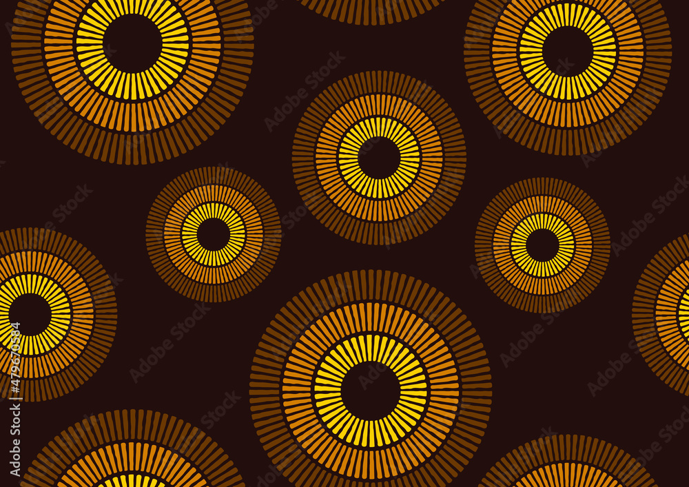 seamless pattern of african abstract circle, abstract art and ...