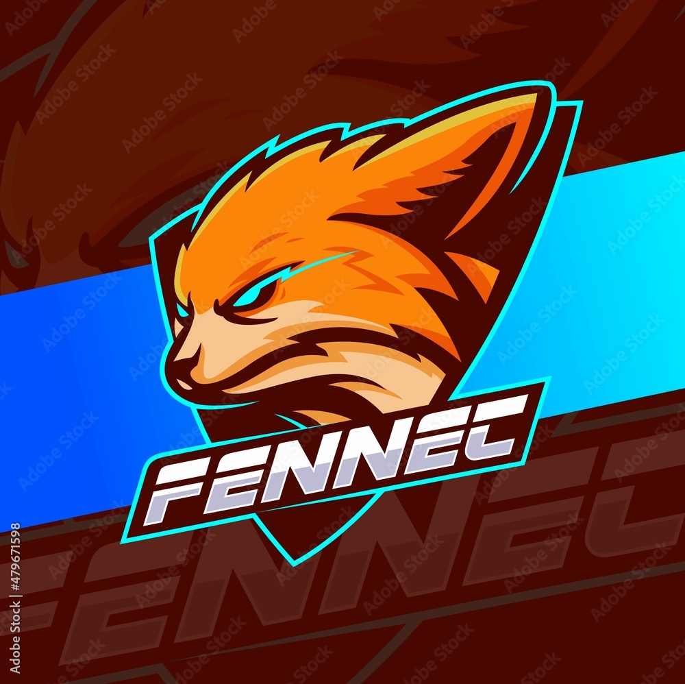 Fennec head mascot logo design for esport sport logo design Stock ...