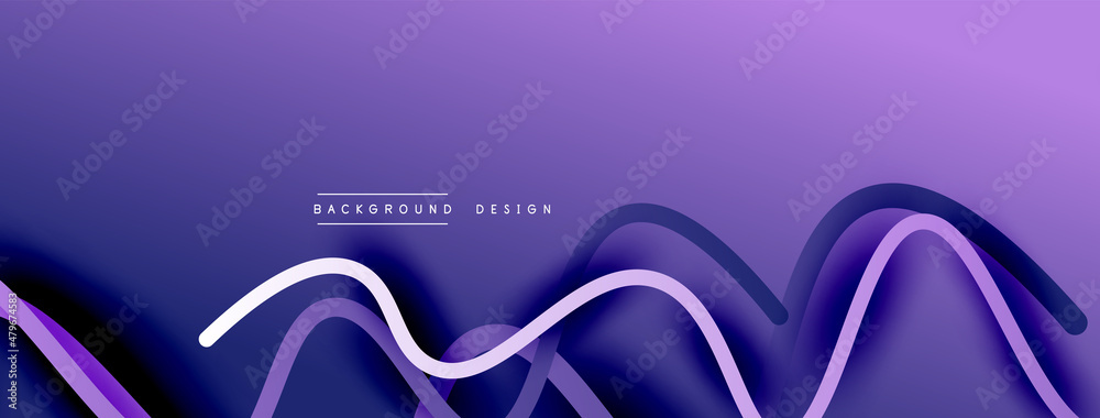 Abstract gradient background with wave line with shadow effect ...