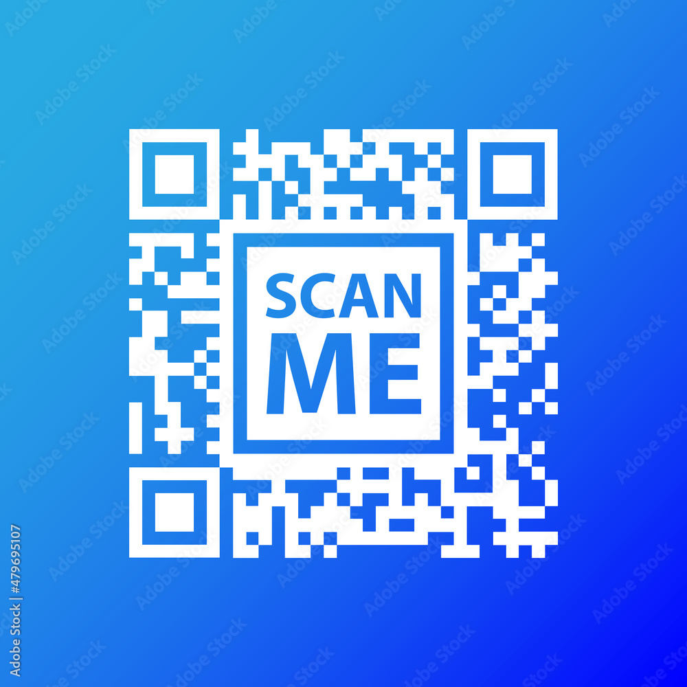 Scan me Qr Code Illustration Stock Vector | Adobe Stock