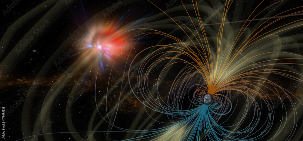 Electromagnetic fields around the Earth and the Sun. Elements of this ...