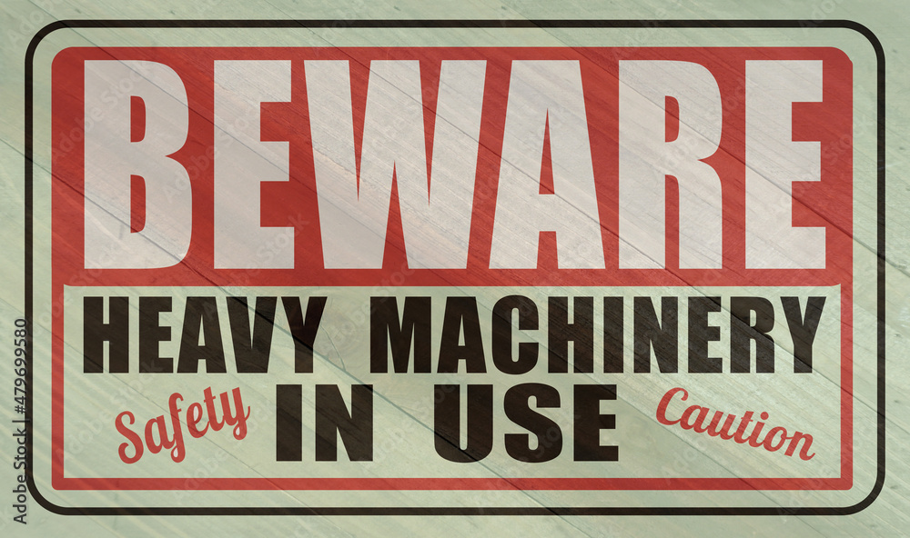 Workplace safety sign on wood grain texture Stock Illustration | Adobe ...