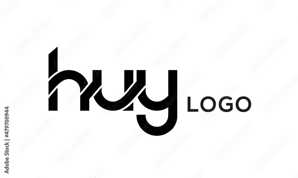 Letter HUY creative logo design vector Stock Vector | Adobe Stock