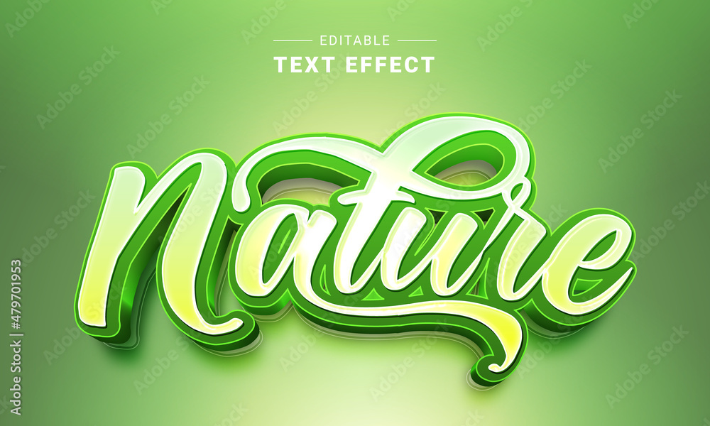 Editable text style effect - Nature text style theme. Graphic style ...