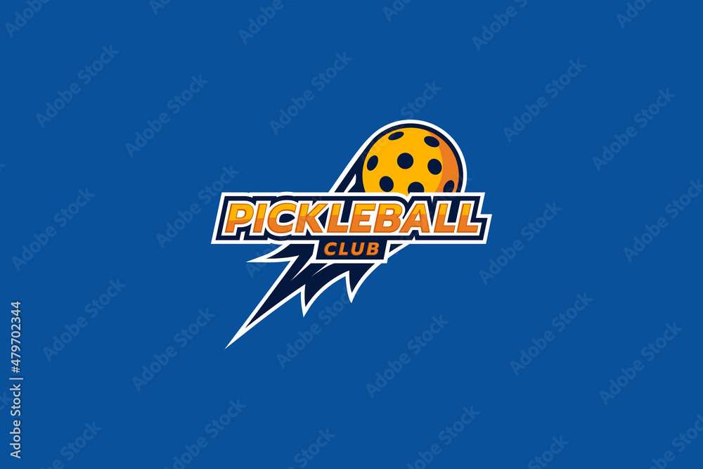 Simple pickleball club logo which looks attractive and dynamic. Stock ...