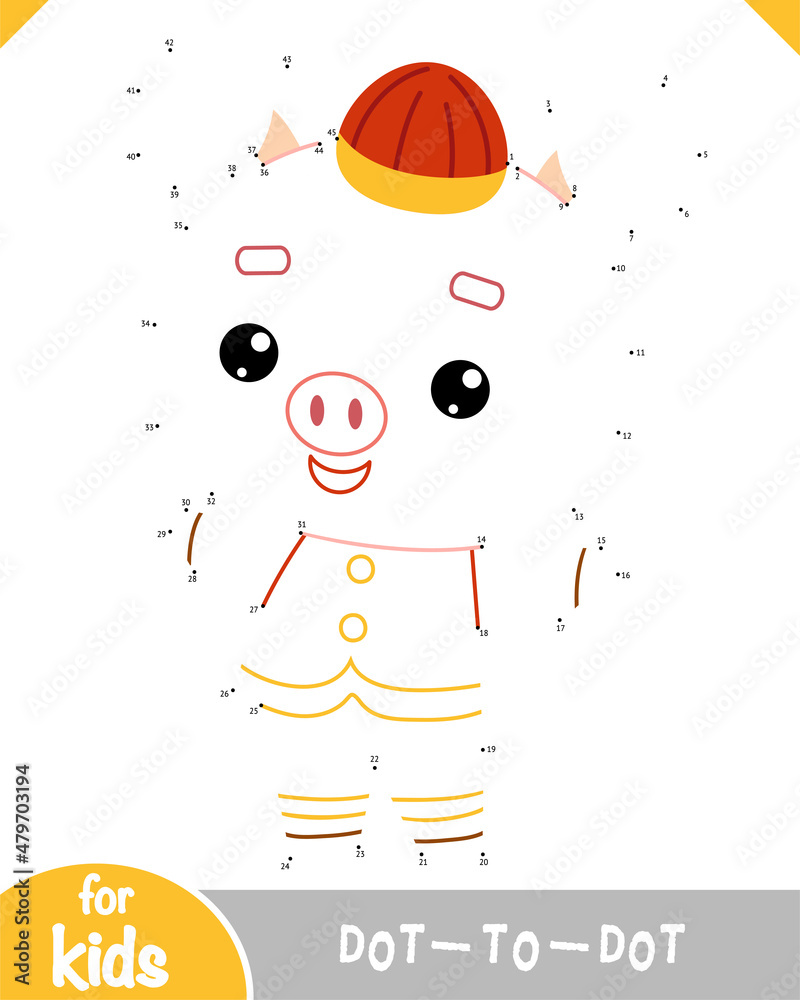 Numbers game, education dot to dot game, Chinese new year character ...