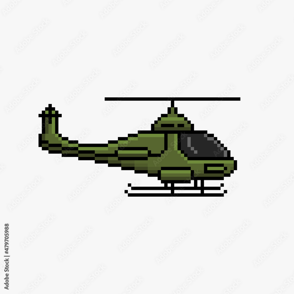 Military helicopter pixel art Stock Vector | Adobe Stock Military helicopter pixel art Stock Vector | Adobe Stock