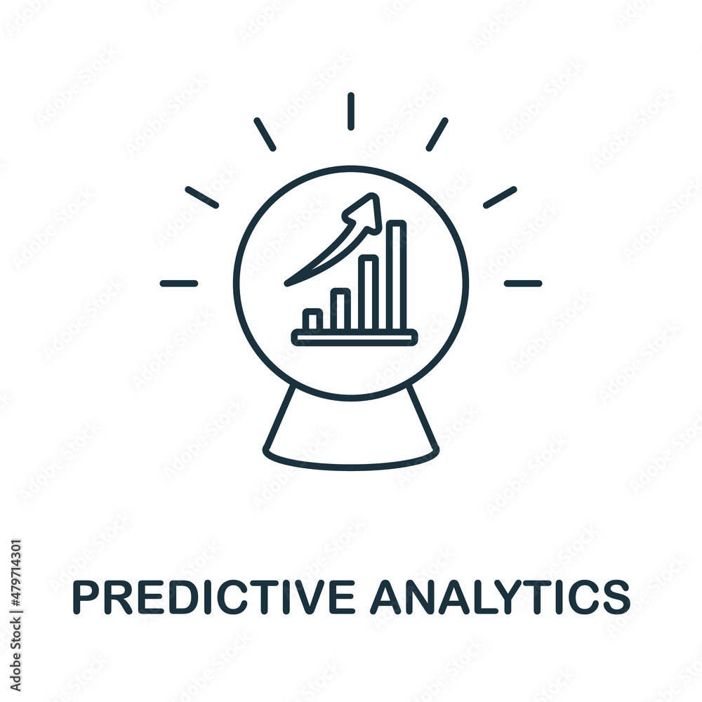 Predictive Analytics icon. Line element from customer relationship ... Predictive Analytics icon. Line element from customer relationship ...