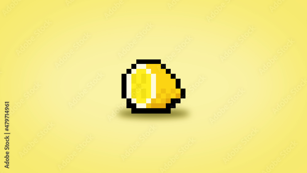 Pixel 8 bit lemon background - high res 4k wallpaper Stock Illustration ...