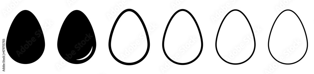 Egg icon set. Symbol for your website design, logo, app, UI. Vector ...
